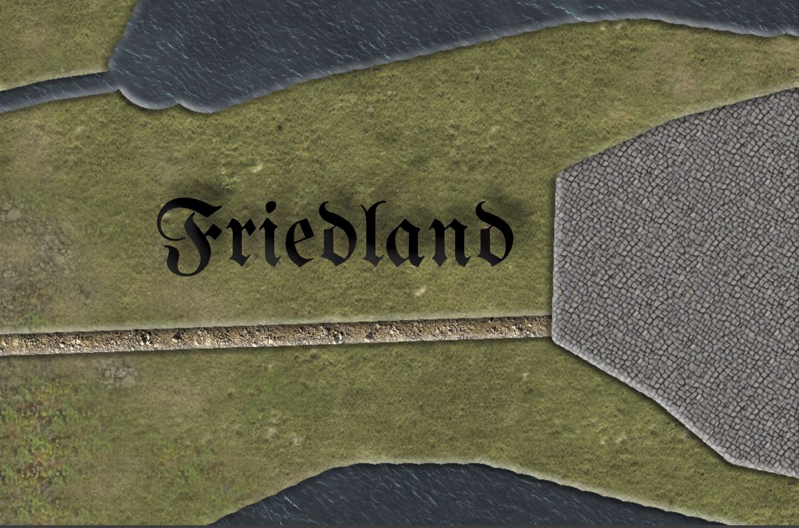 Battle of Friedland – Printed Map